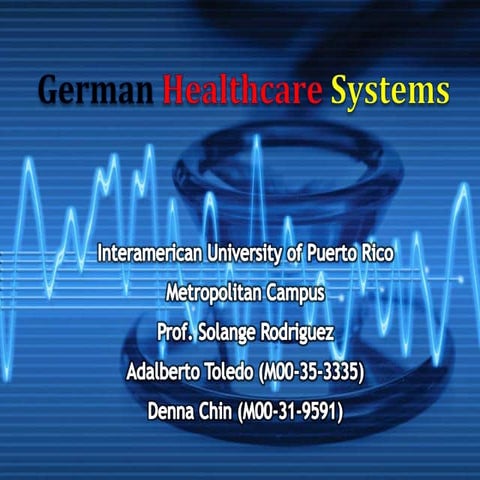 Germany healthcare system | PPTX