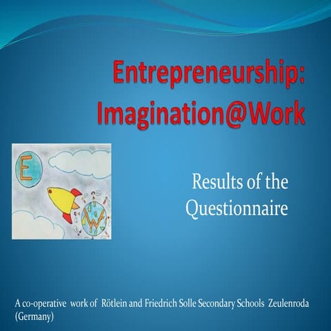 Questionnaire Entrepreneurship Imagination at work | PDF