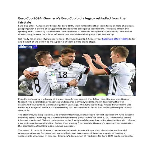Germany's Euro Cup bid a legacy rekindled from the fairytale.docx