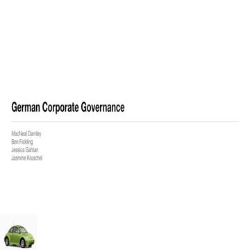Germany's Corporate Governance Framework | PDF