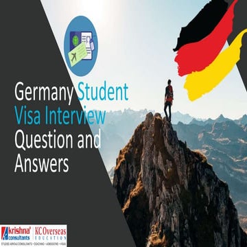 Germany student visa interview question and answers | PPTX
