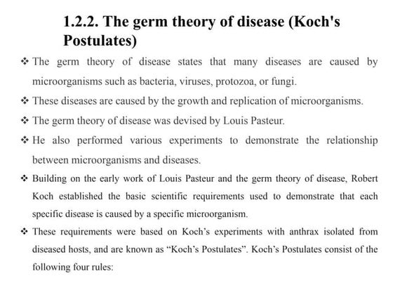 Koch's postulate –principals & method | PPTX