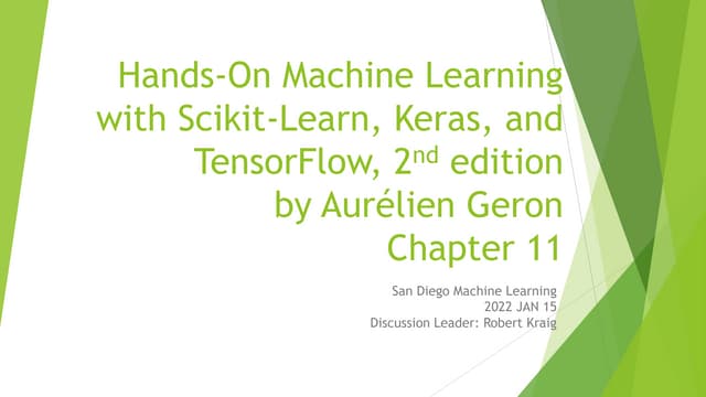 chapter 11 HANDS ON MACHINE LEARNING SCIKIT | PDF | Computing ... chapter 11 HANDS ON MACHINE LEARNING SCIKIT | PDF | Computing ...