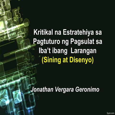geronimo-retooling-sa-sining-at-disenyo.ppt