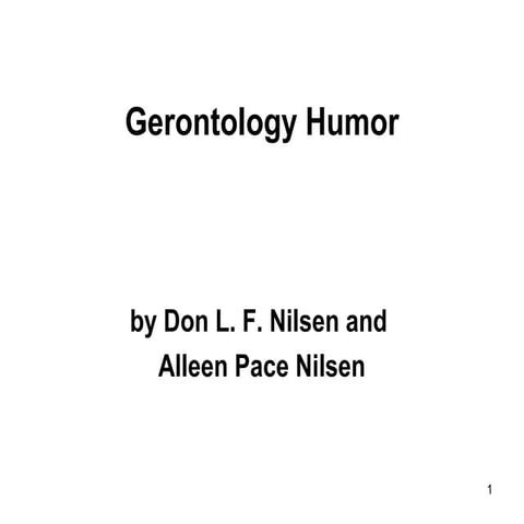 Gerontology Humor | PPT