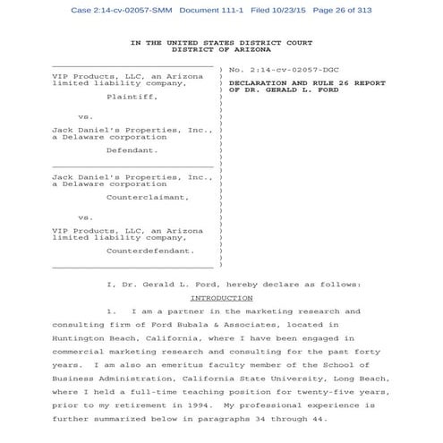 Dr. Gerry Ford Rule 26 Report in Jack Daniels.pdf