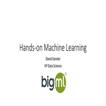 David Gerster: Hands on Machine Learning | PPTX