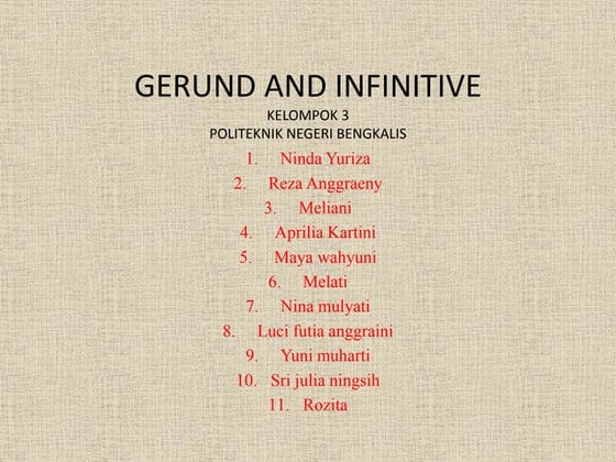 Gerund | PDF