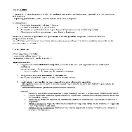 Gerundio e gerundivo | PDF