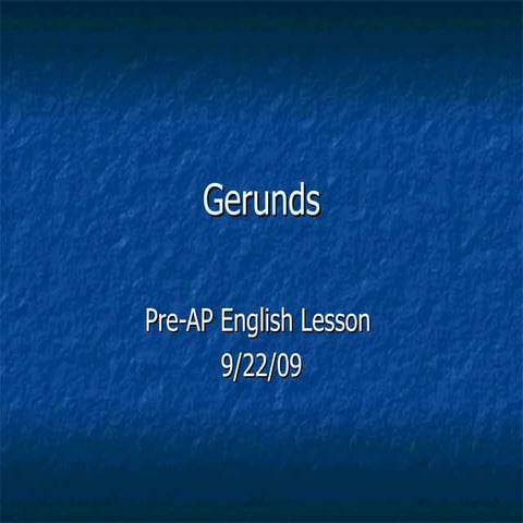 Gerunds | PPT