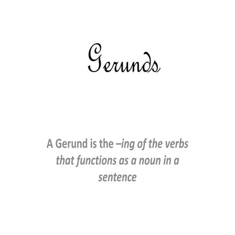 Gerunds | PPTX