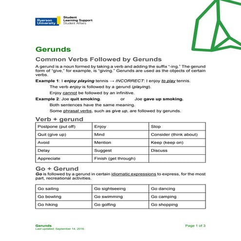 Gerunds | PDF