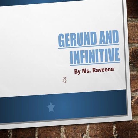 Gerunds and infinitives lesson for esl studetns | PPT