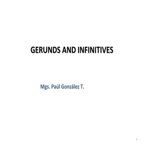 Gerunds and infinitives | PPT