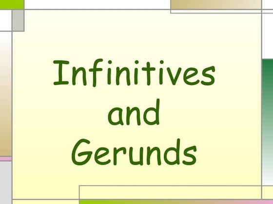 Gerunds vs infinitives | PPT