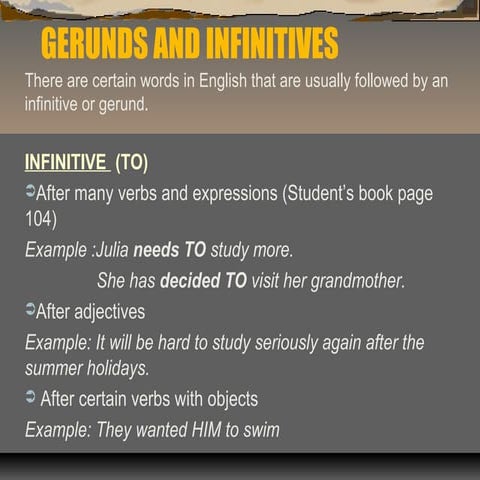 Gerunds and infinitives | PDF