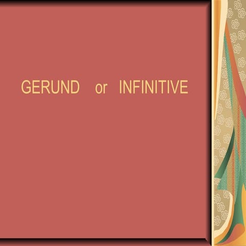 Gerunds and infinitives | PPT