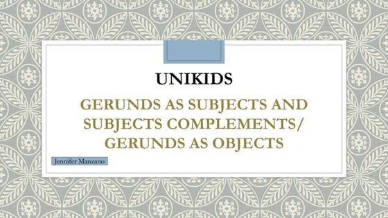 Gerunds | PPT