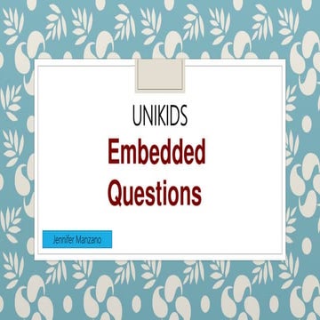 Embedded questions | PPTX