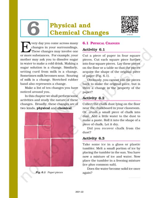 Class 7th Chapter 6 PHYSICAL AND CHEMICAL CHANGES.pptx