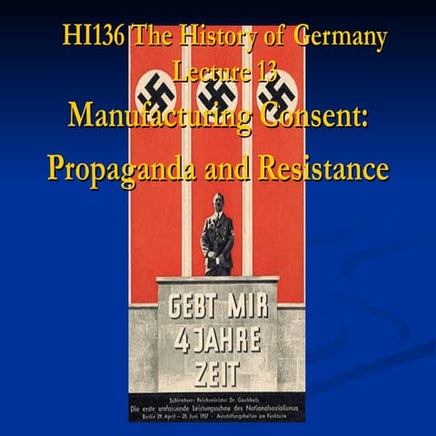 Nazi propaganda and resistance | PPT