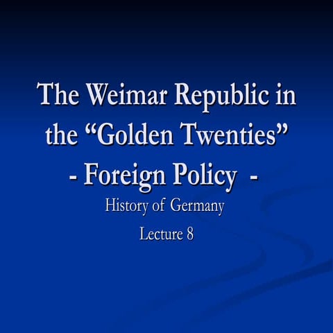 Weimar in the golden twenties | PPT