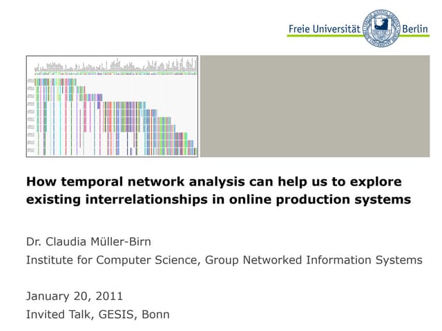 How Temporal Network Analysis Can Help Us To Explore Existing