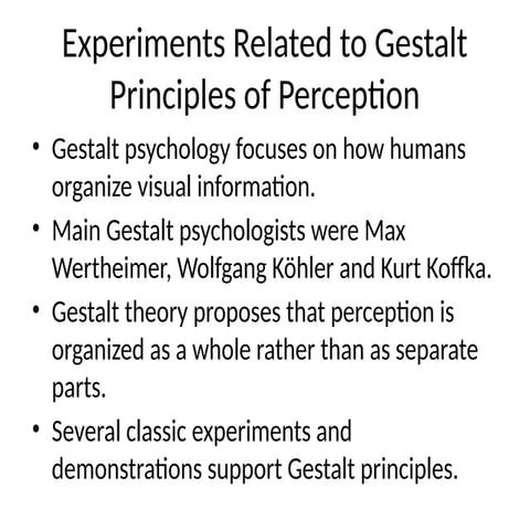 Gestalt_Principles_Experiments of perception | PPTX