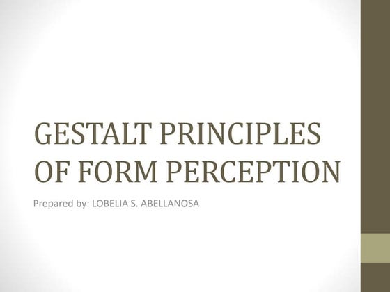 The Theories of Gestalt | PPT