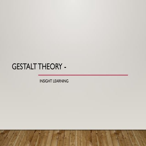 Gestalt theory and principals powerpoint | PPTX
