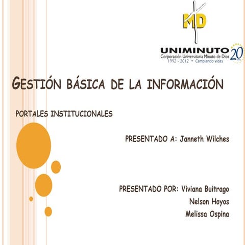 Gestión basica de la información actividad 1 | PPTX
