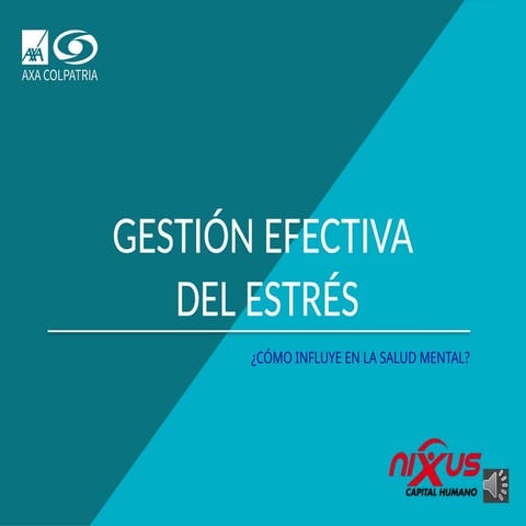 Gestión del Estrés y Salud Mental Trabajo | PPTX
