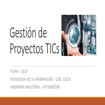 Gestión de proyectos TIC | PPT