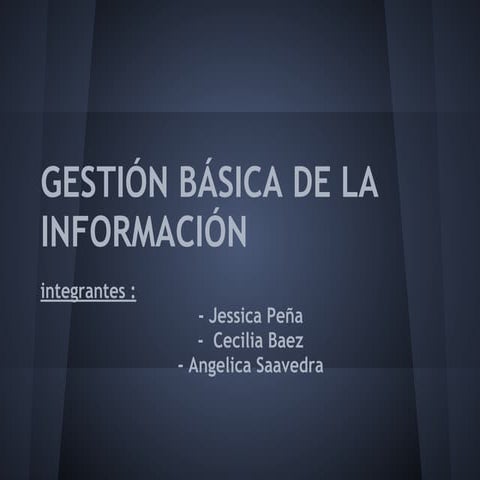 Gestion basica de la informacion | PPT