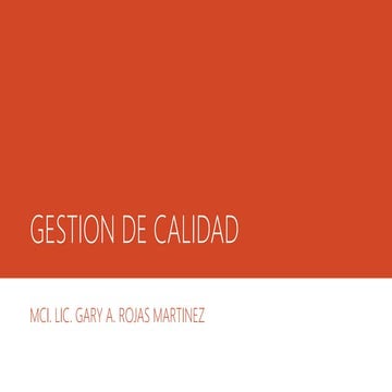 Gestion de calidad | PPTX