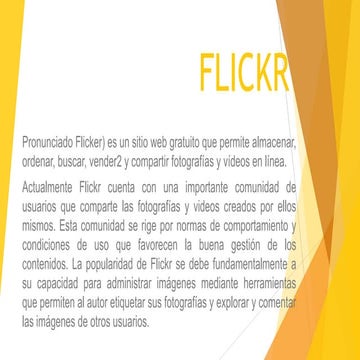USO DE YOUTUBE Y FLICKR | PPTX