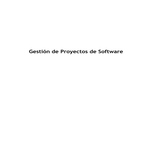 Gestion De Proyectos De Software Pdf