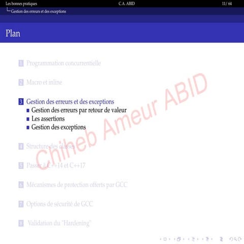 Gestion des erreurs et des exceptions avec C++ | PDF
