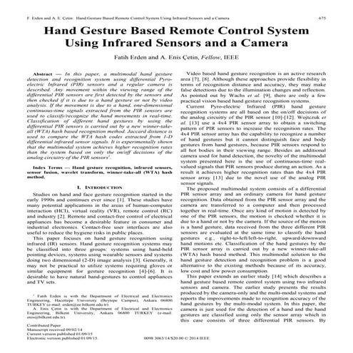 Unobtrusive hand gesture recognition using ultra-wide band radar and deep learning | PDF