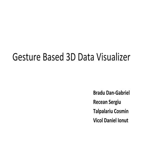 Gesture Based 3d Data Visualizer Ppt