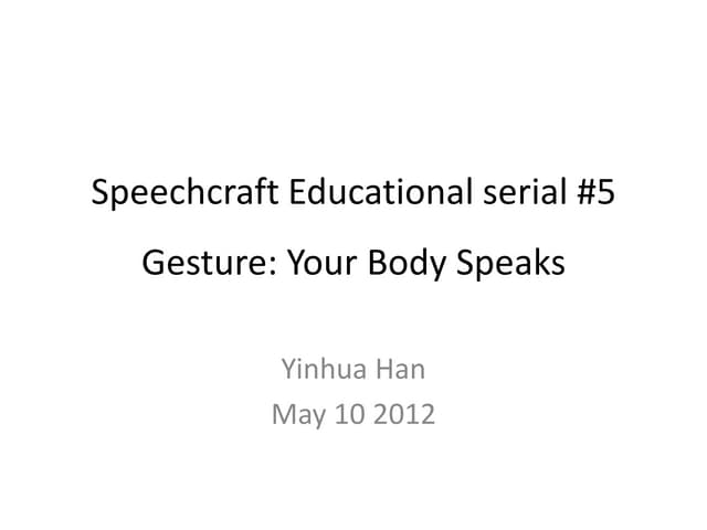 Gestures and body language | PPTX