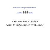 Get 5 pages website in Rs 999 only