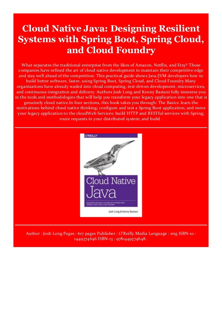 Oreilly cloud native java - baltimoregasw