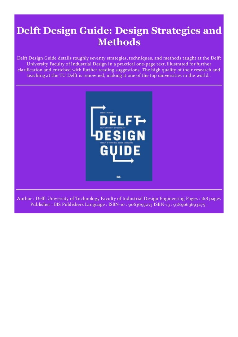 (Get!!!) Delft Design Guide: Design Strategies and Methods Ready For