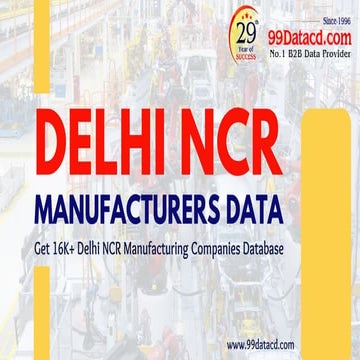 Get 16K+ Delhi NCR Manufacturers Database.pdf
