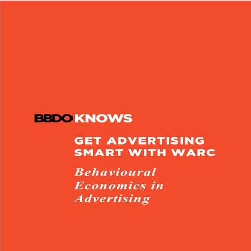 Get Advertising Smart - Behavioural Economics in Advertising | PDF