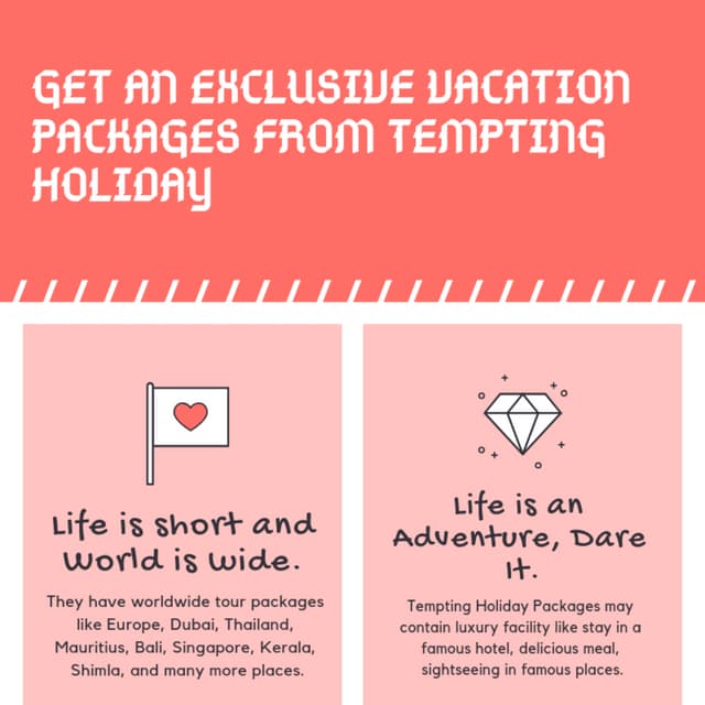 Get an Exclusive Vacation Packages from Tempting Holiday | PDF