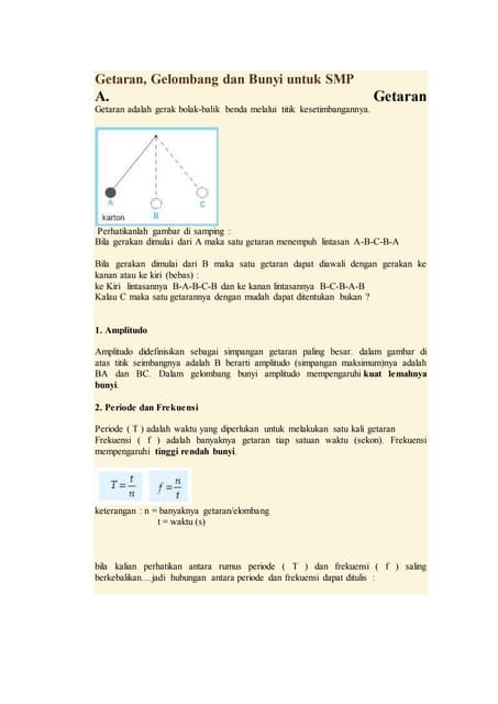 Getaran dan gelombang | PPTX