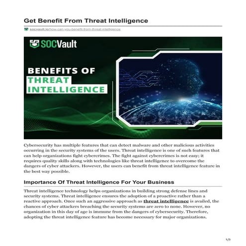 Importance Of Cybersecurity In Education System | SOCVault | PDF