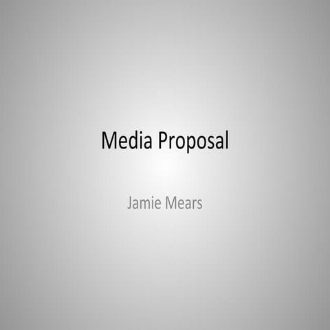 A2 Music Video Proposal Jamie Mears | PPT